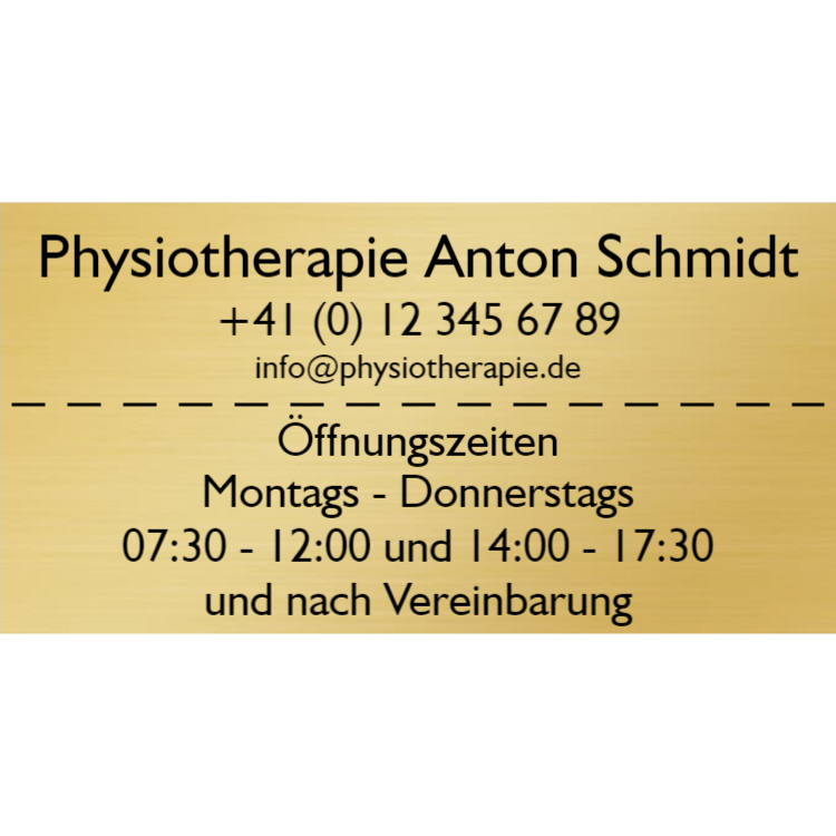 Praxisschild | Marktek