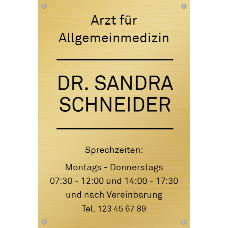 Praxisschild | Marktek